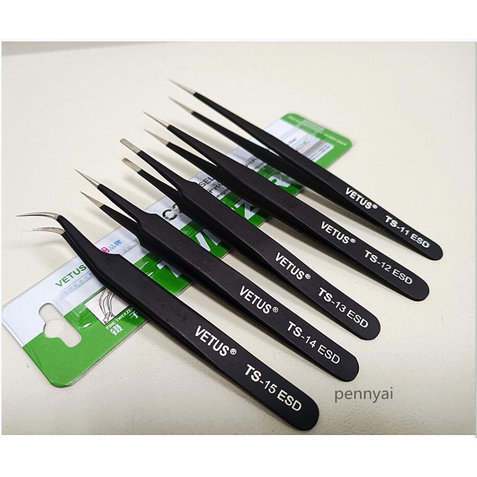 Vetus แหนบสเตนเลส ป้องกันไฟฟ้าสถิตย์ แม่นยํา Ts-10 11 12 13 14 15 ESD ...