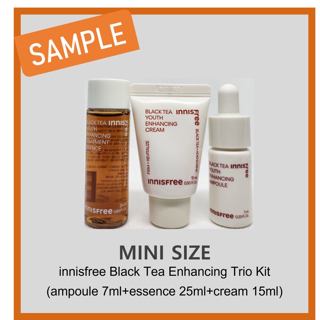 [สินค้าทดลอง] ชุดทรีโอเสริมพลังชาดำของอินนิสฟรี / innisfree Black Tea Enhancing Trio Kit(ampoule ...