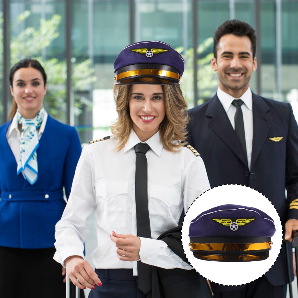 Cowboy Outfit Men Captain Hat Steward Costume Stewardess Accessories ...