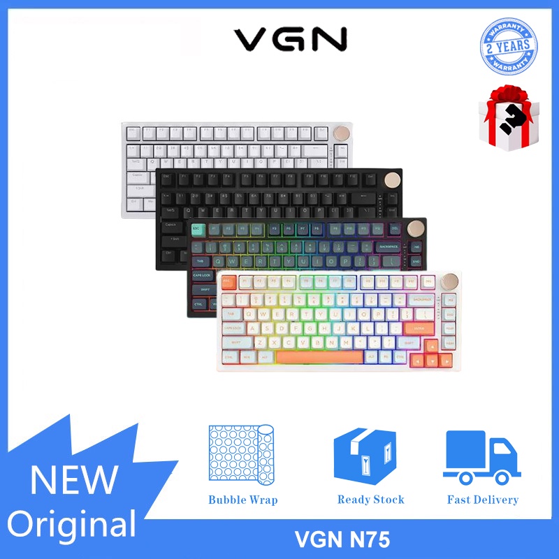 Vgn N75 คีย์บอร์ด แบบใช้สาย RGB โหมดเดียว มีไฟแบ็คไลท์ | Shopee Thailand