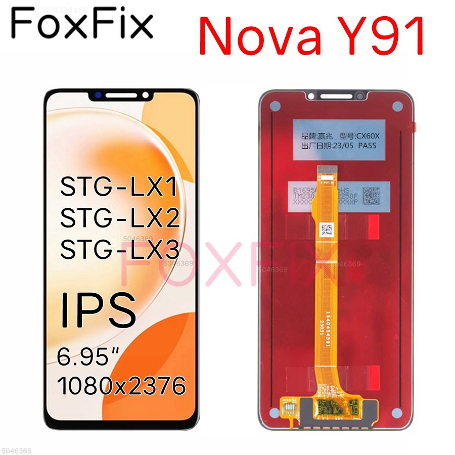 อะไหล่หน้าจอสัมผัส LCD แบบเปลี่ยน สําหรับ Huawei Nova Y91 STG-LX1 STG ...