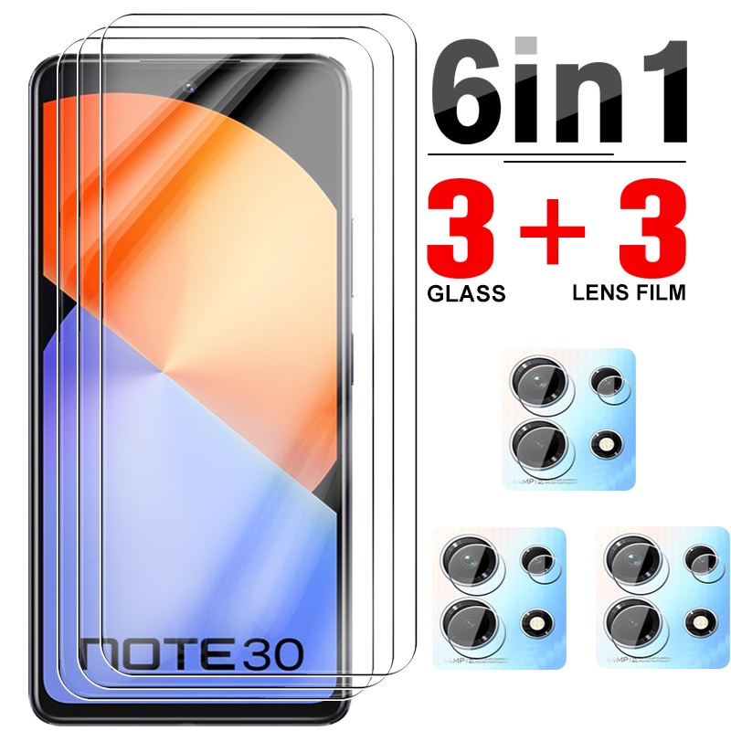 6in1 ฟิล์มกระจกนิรภัยกันรอยหน้าจอ สําหรับ Infinix Note 30 Pro 30Pro Note30 Infinix Hot 30i ...