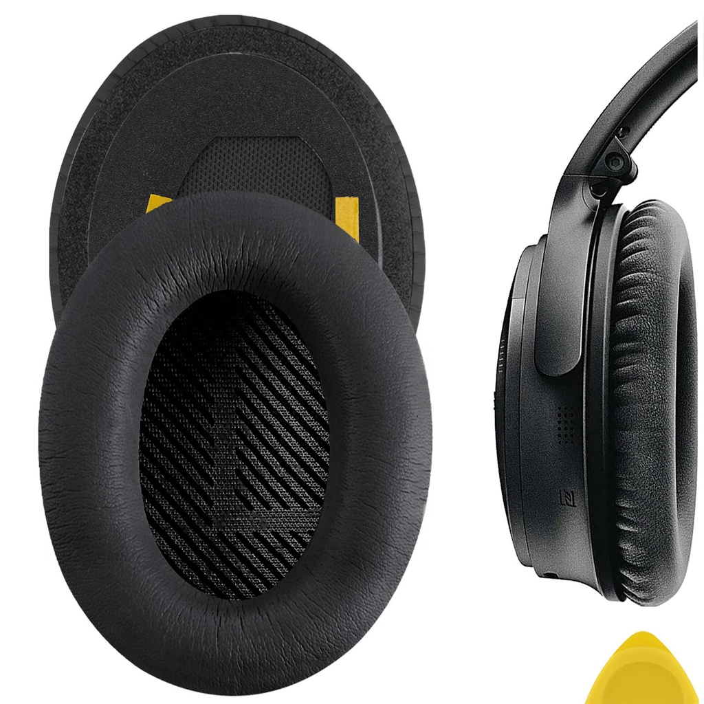 Geekria แผ่นครอบหูฟัง แบบเปลี่ยน สีดํา สําหรับ Bose QC45 QC35 QC35 ii QC35 ii Gaming QC15 QC25 ...