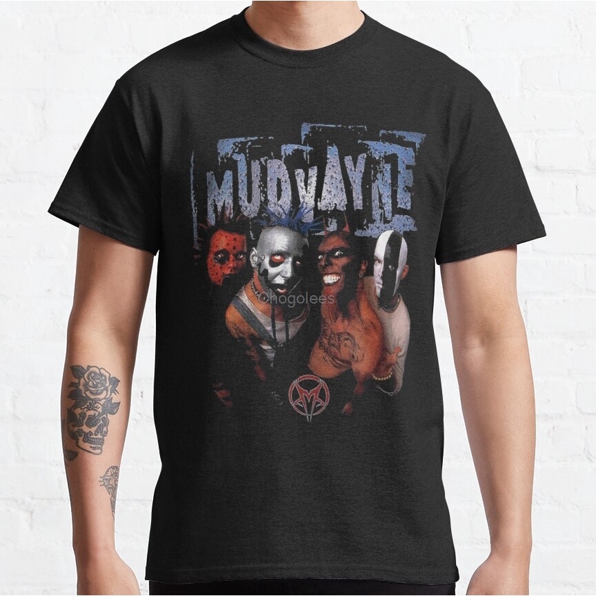 มีหลายสี เสื้อยืด พิมพ์ลาย Mudvayne Band Heavy Metal Mudvayne สําหรับ ...
