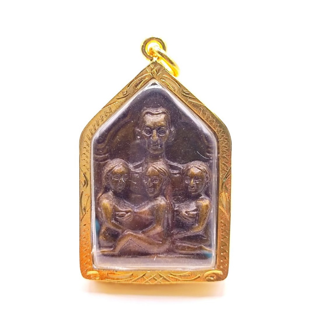 K549 พระขุนแผนอุ้มนาง ขุนแผน หลังยันต์ เนื้อโลหะ ขนาด 3.0X4.0 ซม. กรอบพระ ทองไมครอน | Shopee ...