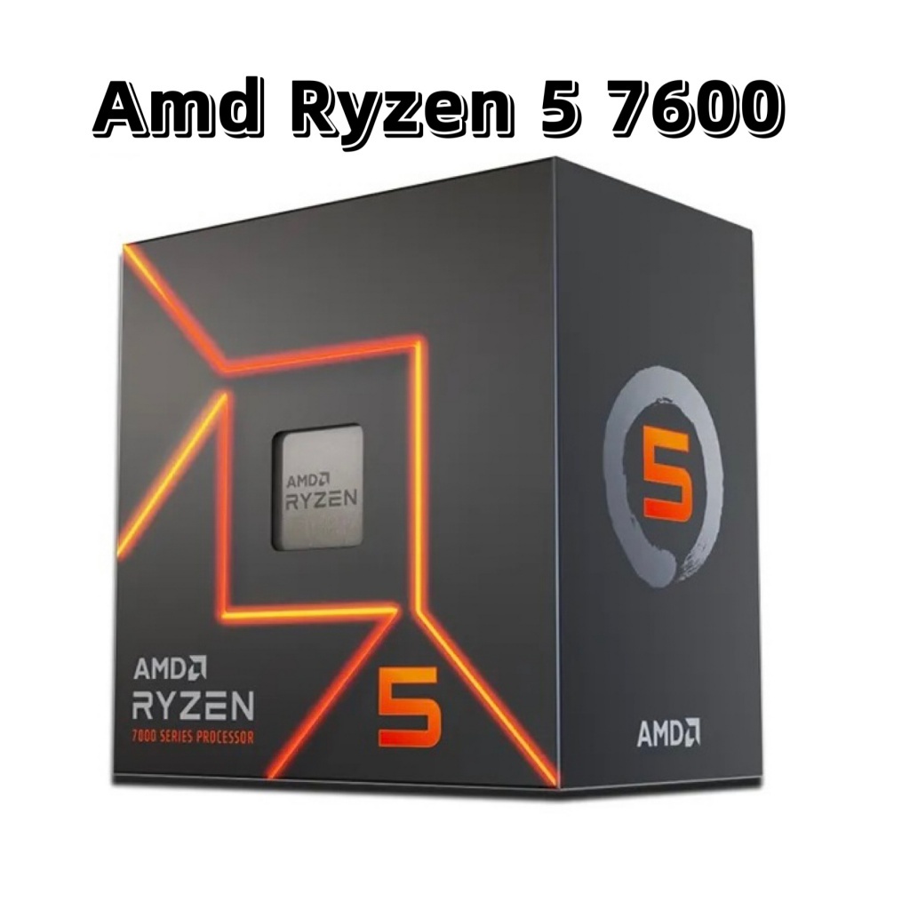 โปรเซสเซอร์ CPU AMD Ryzen 5 7600 R5 7600 5.1GHz 6-Core 12-Thread 5NM L3 ...
