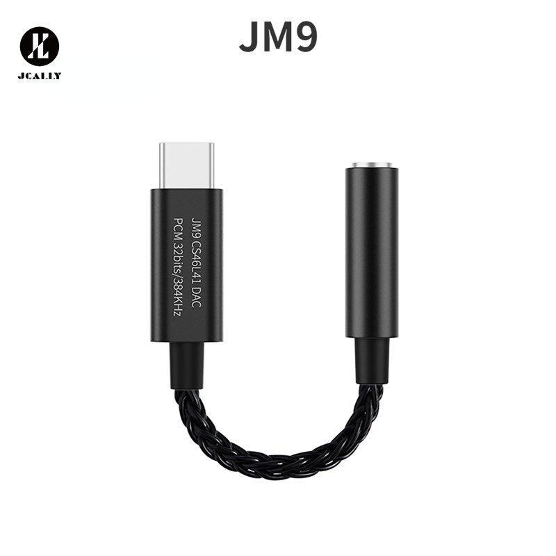 Jcally JM9 อะแดปเตอร์สายเคเบิล Type-C เป็น 3.5 มม. ชิป DAC CS46L41 สําหรับ Android Hi-res รองรับ ...