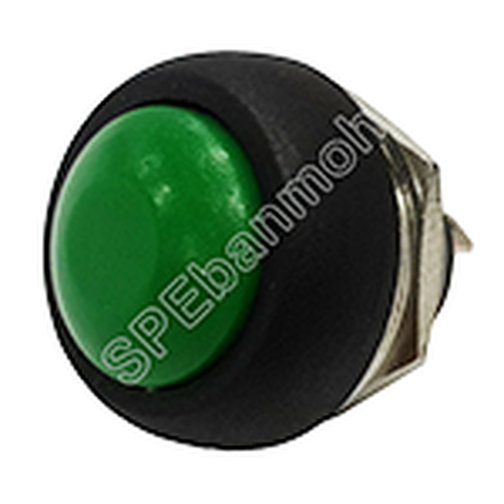[ 3ชิ้น ] PBS-33B สวิทช์กดติด-ปล่อยดับ (Pushbutton switch) ∅12mm 1A 250VAC สีเขียว (Green ...