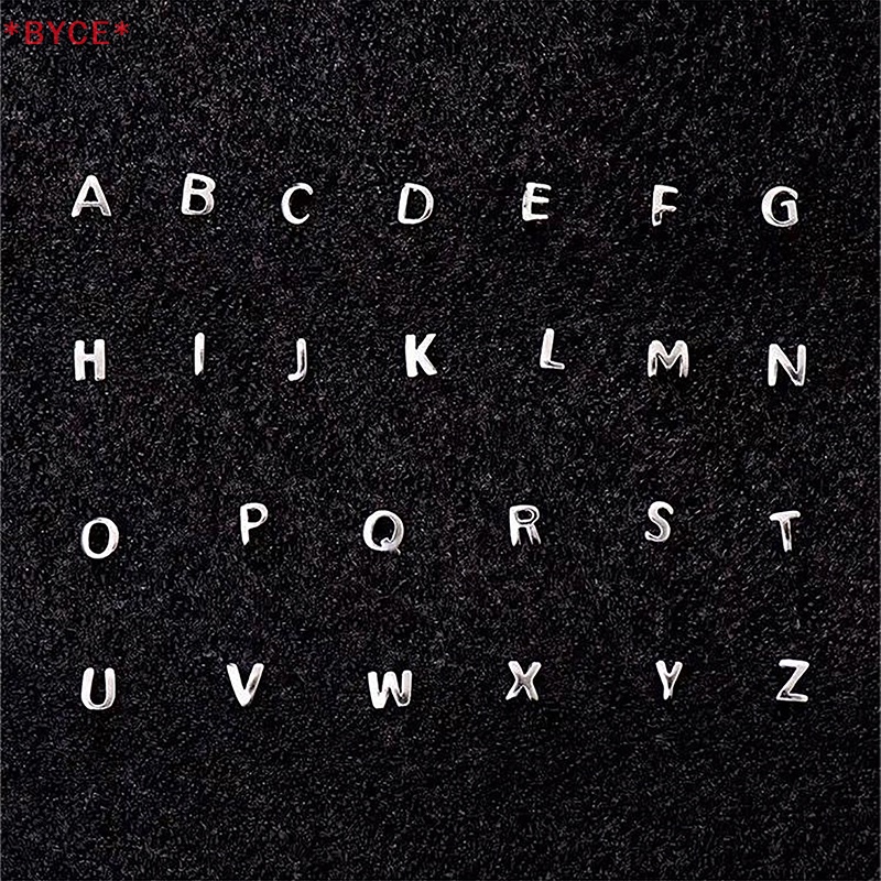 Byce> ใหม่ ต่างหูสตั๊ด จี้ตัวอักษร A-Z ขนาดเล็ก 26 ตัว เรียบง่าย ...