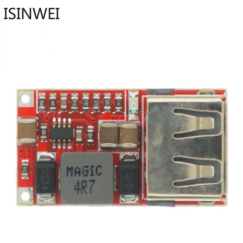 โมดูลแปลงพาวเวอร์ซัพพลาย 6-24V 24V 12V เป็น 5V USB DC-DC 97.5% สําหรับ ...