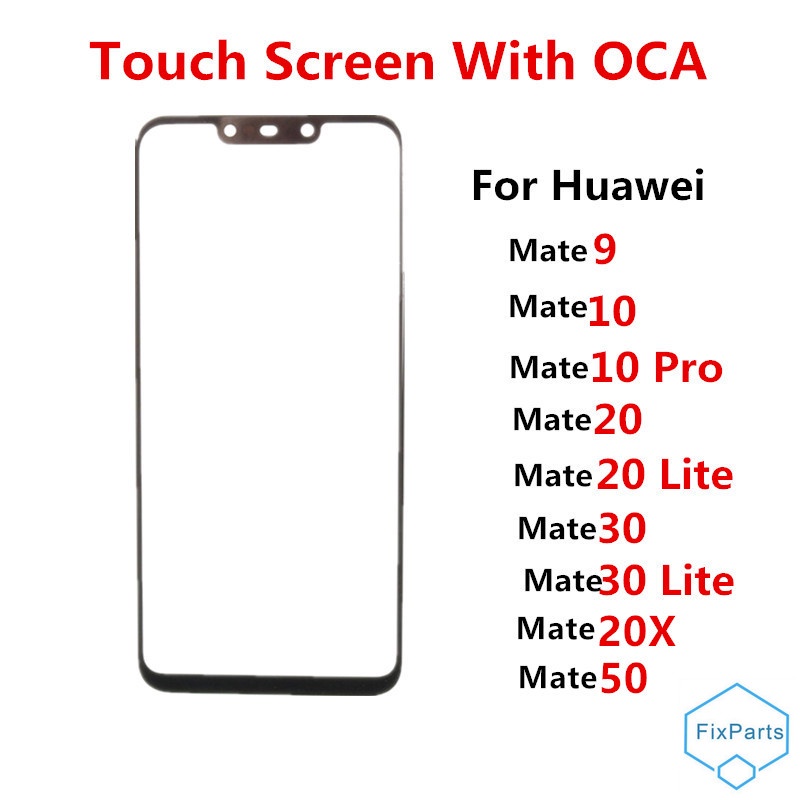 อะไหล่หน้าจอสัมผัส LCD ด้านนอก อะไหล่ซ่อมแซม สําหรับ Huawei Mate 50 30 Lite 9 10 Pro 20 X 20X ...