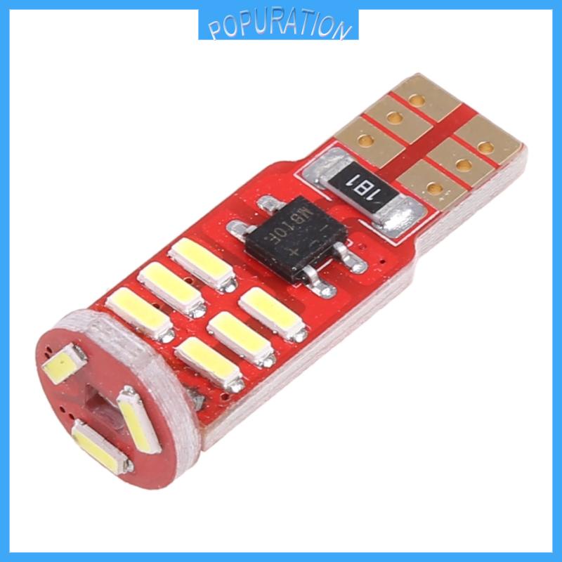 Pop ใหม่ หลอดไฟมาร์กเกอร์ LED 15-SMD T10 W5W 5W5 4014 สีขาว | Shopee ...