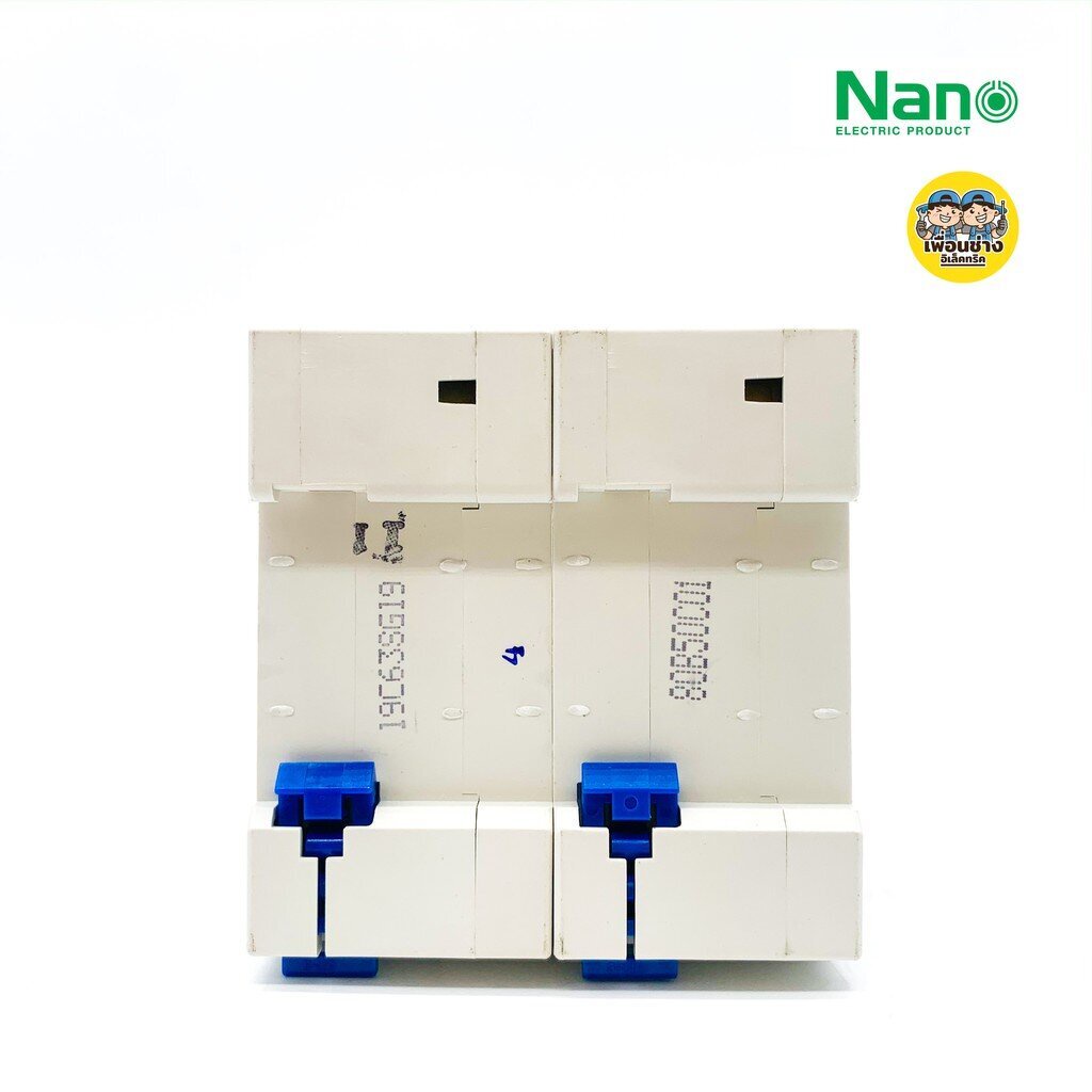 NANO เซอร์กิตเบรกเกอร์กันดูด RCBO 2Pole 10kA 16/20/32/50/63A เมนกันดูด 2P แบบติดราง PLE42 ...