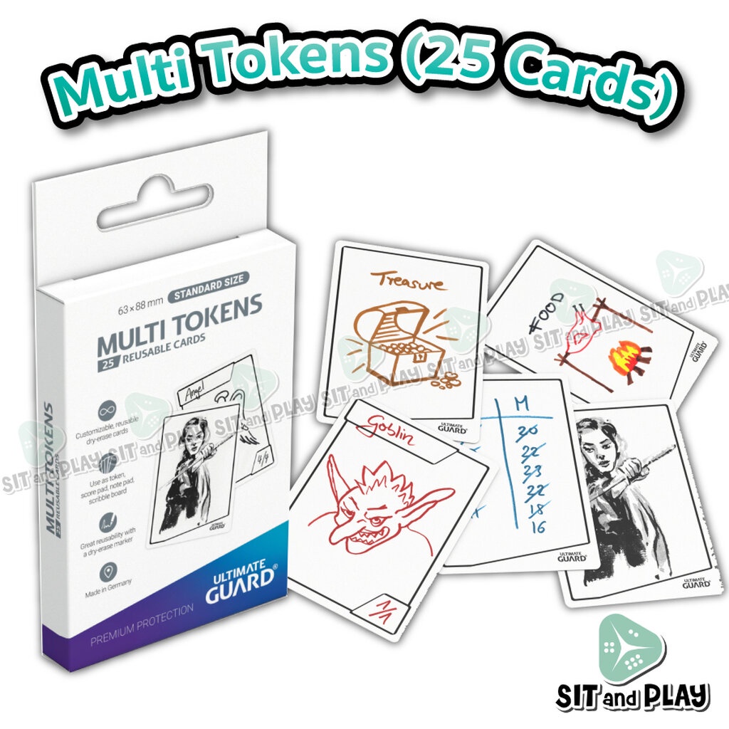 Ultimate Guard - Multi Tokens การ์ดเปล่าสำหรับวาดเอง (ลบเขียนใหม่ได้ ...