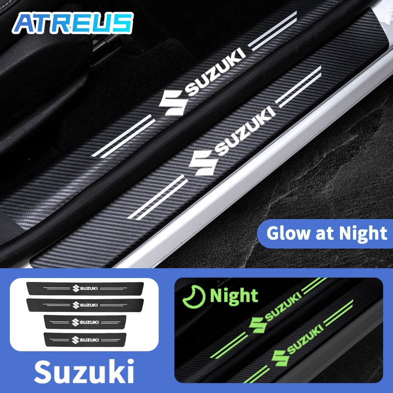 Suzuki สติกเกอร์คาร์บอนไฟเบอร์เรืองแสง ป้องกันรอยขีดข่วน สำหรับติดประตู ...