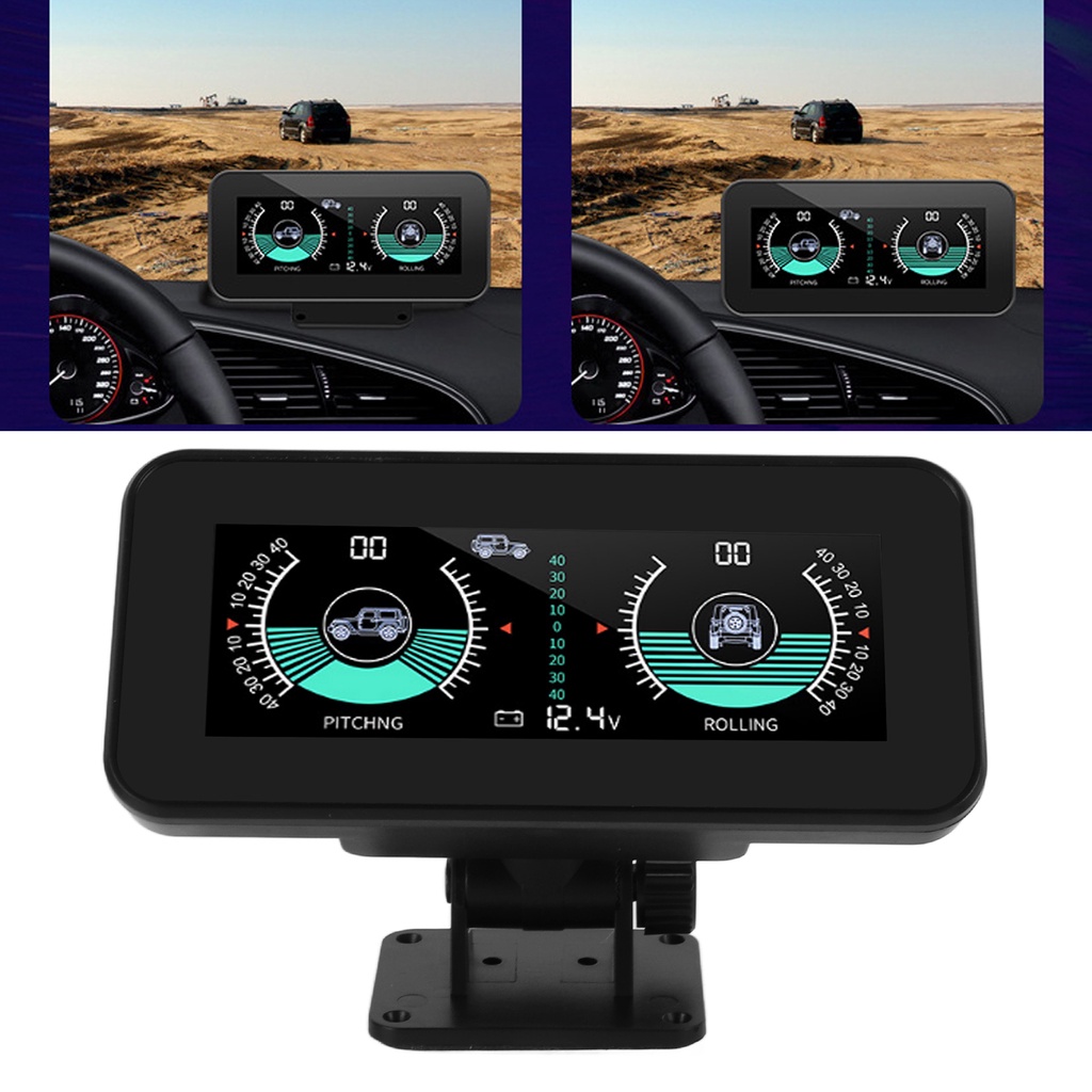 ANGEL Universal รถอัจฉริยะ Inclinometer Tilt Gauge ความละเอียดสูง HUD ...