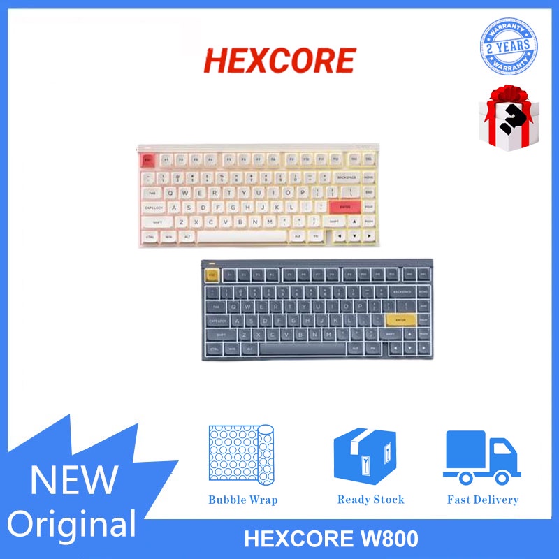 Hexcore W800 คีย์บอร์ดเมคคานิคอล สามโหมด เปลี่ยนความร้อนได้ | Shopee Thailand