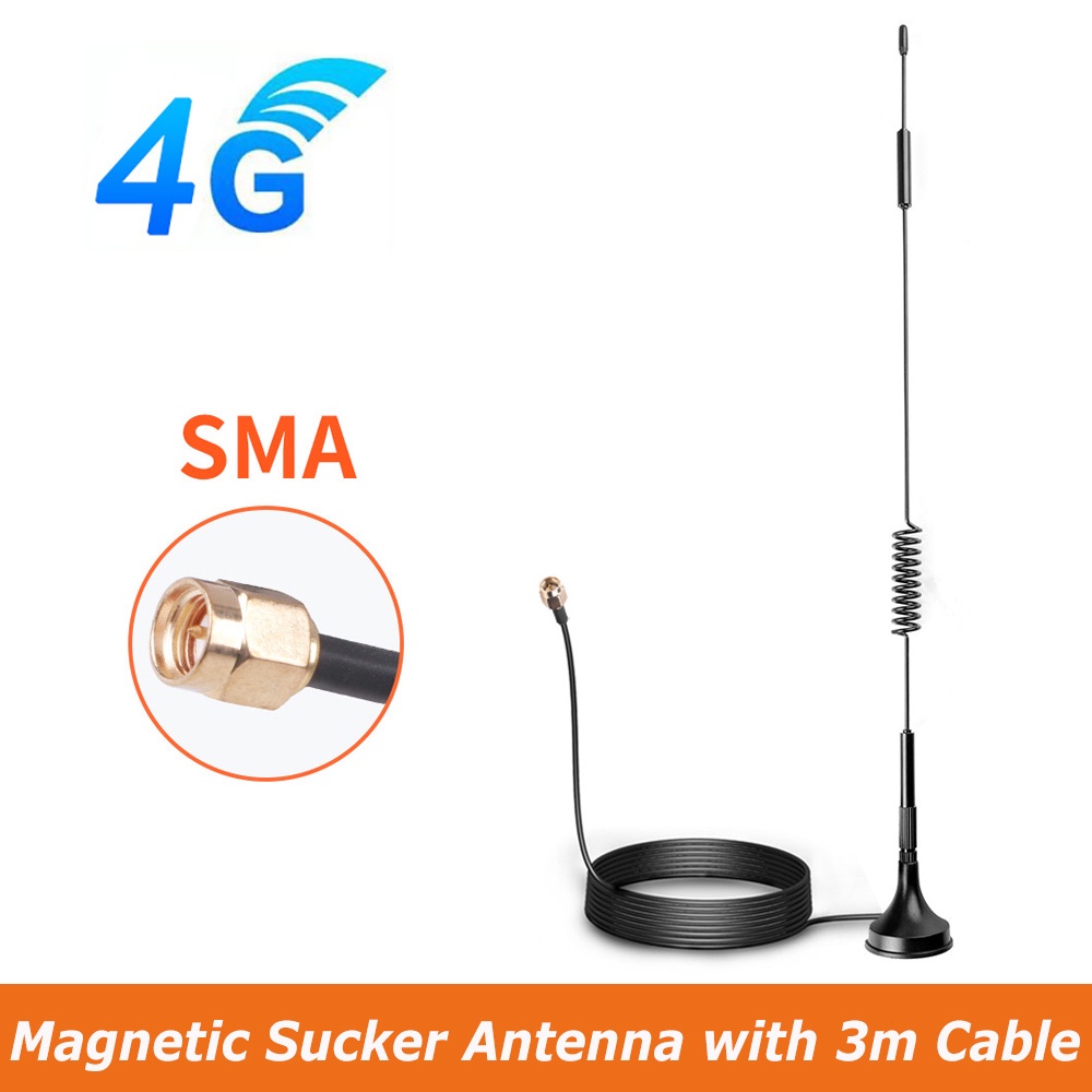GSM 3G 4G LTE 15dBi เสาอากาศ สัญญาณไร้สาย SMA แบบดูด พร้อมเสาทองแดง | Shopee Thailand