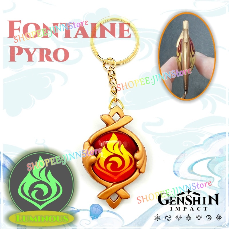 JN - พวงกุญแจ Fontaine Vision GENSHIN IMPACT Vision Mondstadt Liyue ...
