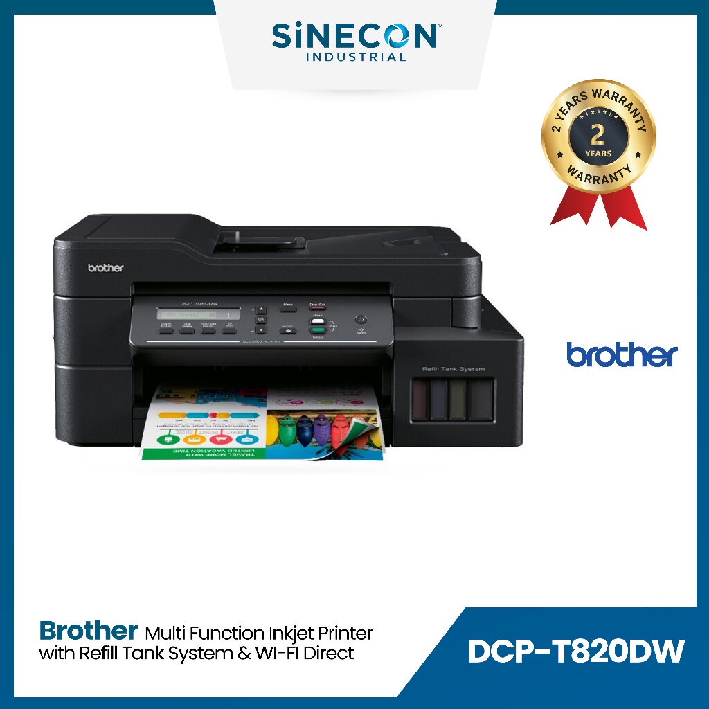 Brother Printer เครืื่องพิมพ์ DCP-T820DW เครื่องพิมพ์มัลติฟังก์ชันอิงค์ ...