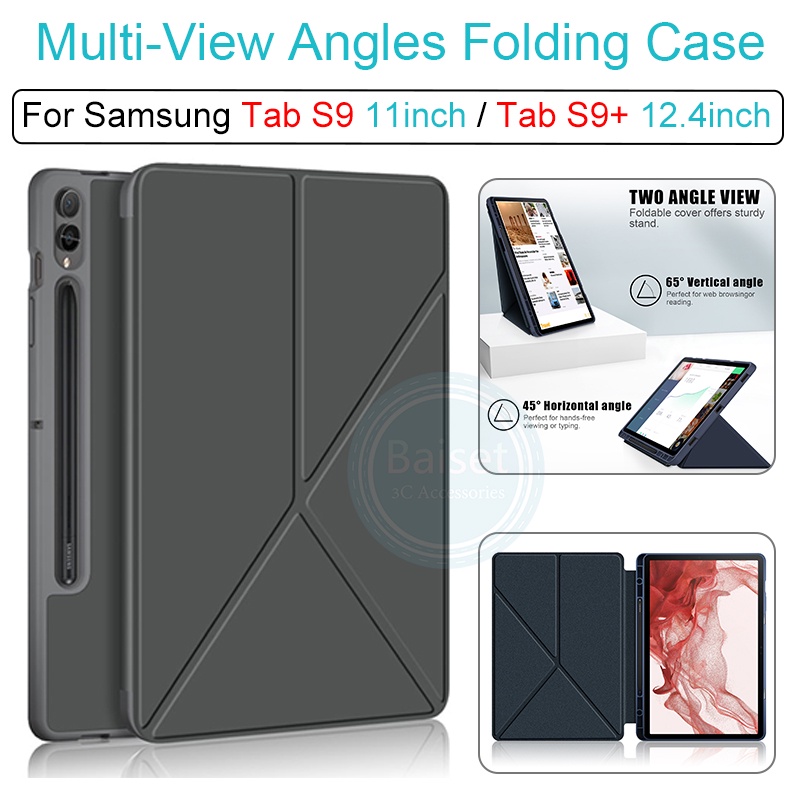 เคส TPU นิ่ม ปิดด้านหลัง แบบพับได้ หลายมุม สําหรับ Samsung Tab S9 11 นิ้ว X710 X716B X718U S9 ...