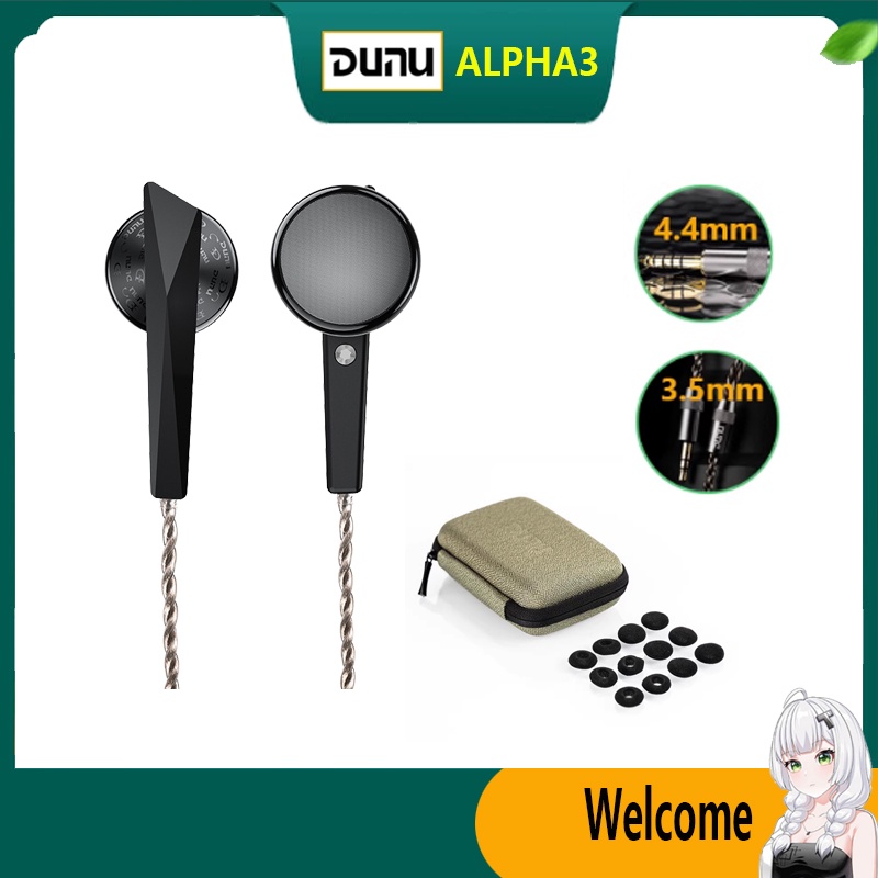 DUNU Alpha3 / Alpha 3 Flagship Flathead หูฟัง 14.2 มม.แบบไดนามิกหูฟังชนิดใส่ในหู Flat-head HiFi ...