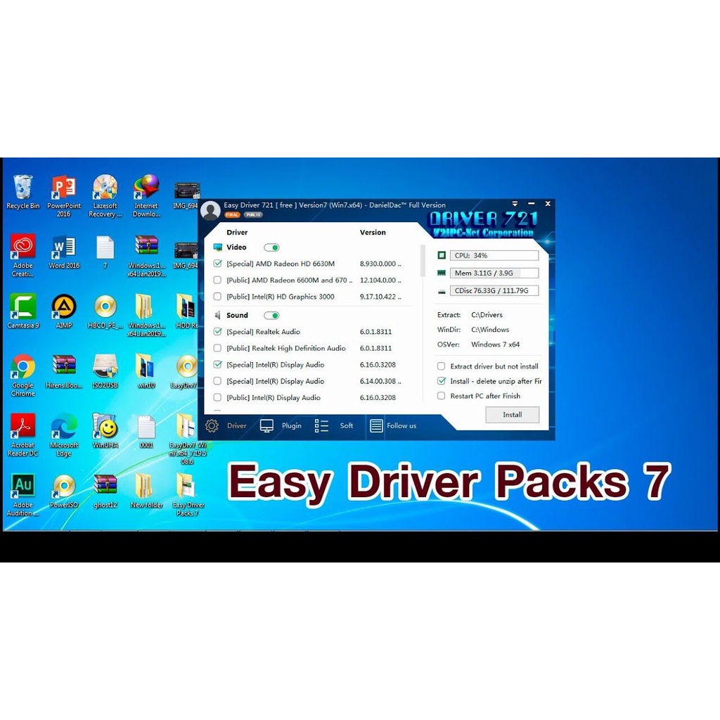 Easy Driver Pack 7.22.1212.2 ISO (x86/x64) [ภาษาไทย / English] โปรแกรม ...