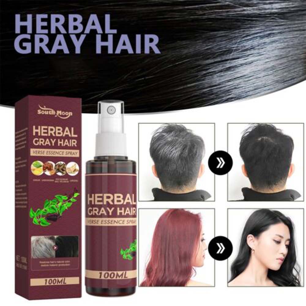 Herbal Grey Hair Reversing essence spray stimulates hair growth to ...