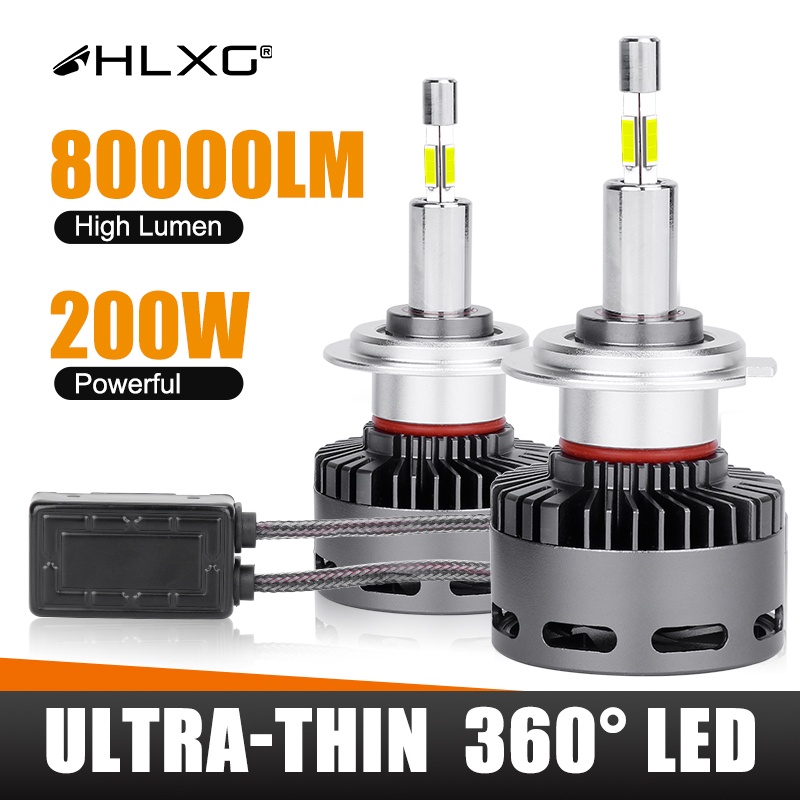 【ซุปเปอร์ไบรท์】หลอดไฟตัดหมอก 1 คู่ LED H7 H4 H11 Canbus 360° 80000LM H1 HB3 9005 HB4 9006 HIR2 ...