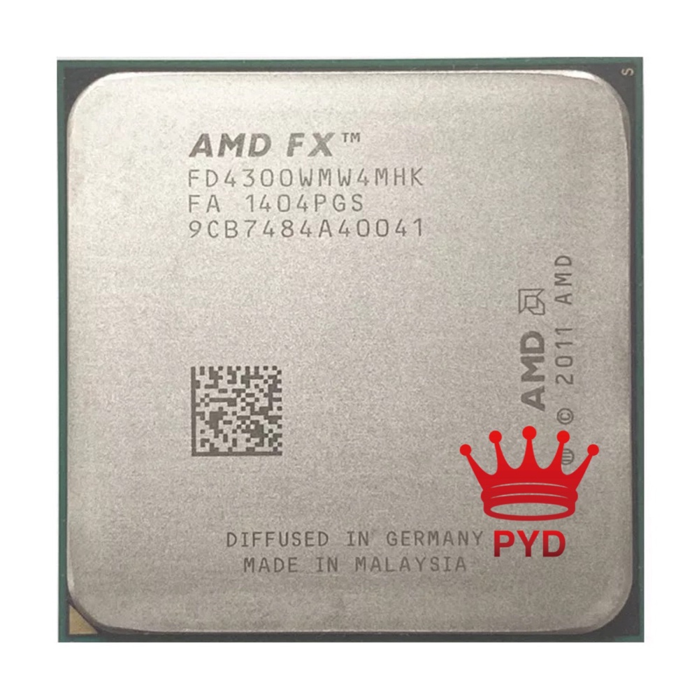 ซ็อกเก็ตโปรเซสเซอร์ CPU AMD FX Series FX4300 3.8GHz Quad-Core FX 4300 ...