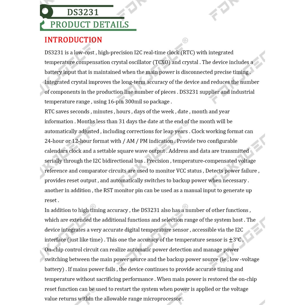 โมดูลนาฬิกา หน่วยความจําเรียลไทม์ DS3231 AT24C32 IIC module DS1302 RTC I2C DS1307 สําหรับ ...