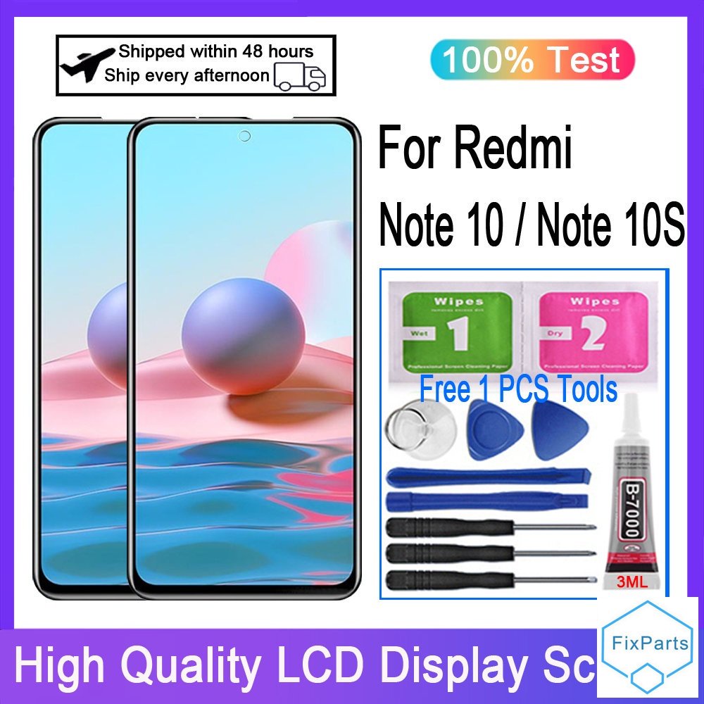 Amoled อะไหล่หน้าจอสัมผัสดิจิทัล LCD แบบเปลี่ยน สําหรับ Redmi Note 10 ...