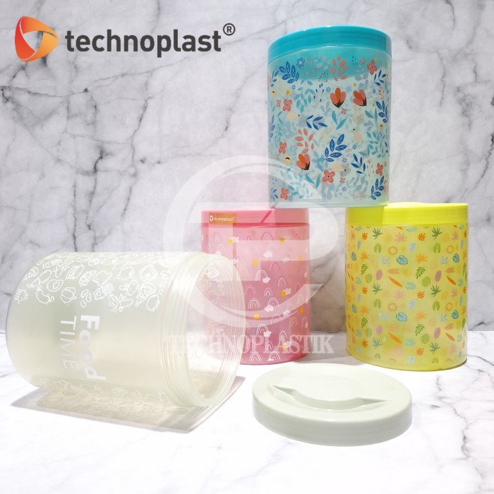 Technoplast Mixy Canister | ขวดพลาสติก 4 Motif Variants 1850 Ml ...