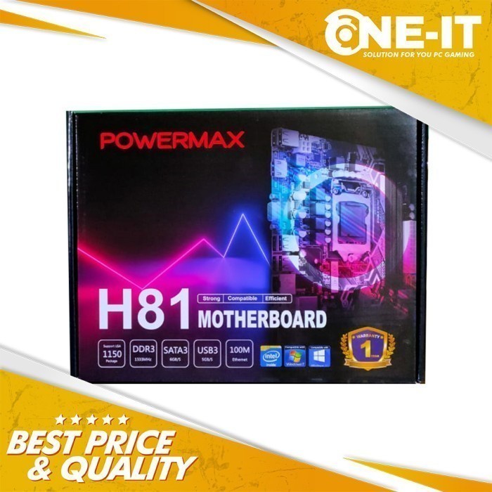 เมนบอร์ด POWERMAX H81 M.2 NVMe Intel LGA1150 DDR3 | Shopee Thailand