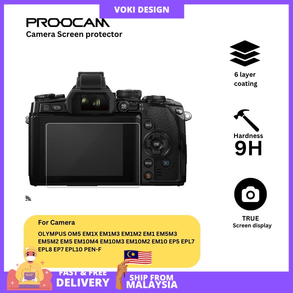 Spo-em1 กระจกกันรอยหน้าจอ OLYMPUS OM5 EM1X EM1M3 EM1M2 EM1 EM5M3 EM5M2 EM5 EM10M4 EM10M3 EM10M 1 ...
