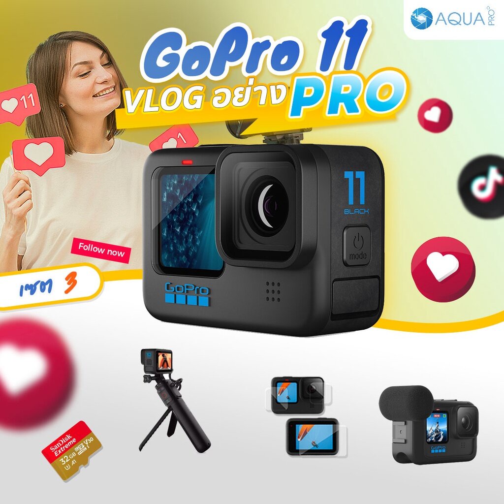 GoPro 11 โปรโมชั่น พร้อมอุปกรณ์เสริม Creator Edition VLOG อย่าง PRO เซต ...