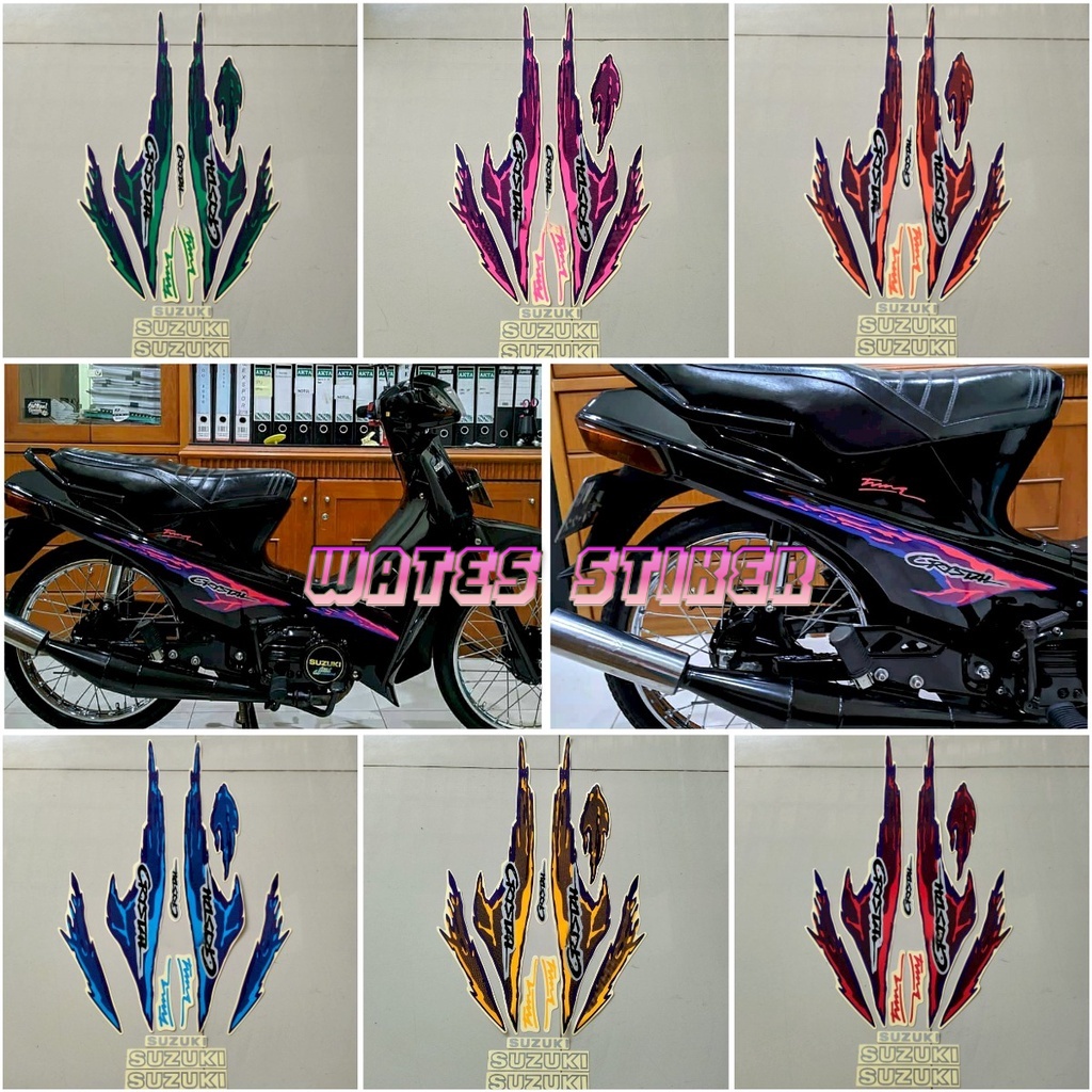 Striping Decal Polet Sticker Suzuki crystal tune 1994 1995 1996 ...