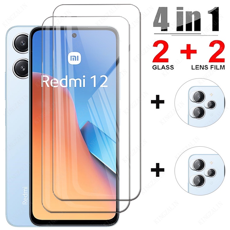 กระจกนิรภัยกันรอยหน้าจอ แบบเต็มจอ สําหรับ Xiaomi Redmi 12C 12R 12 A2 + Note 12S 12 Pro 4G ...