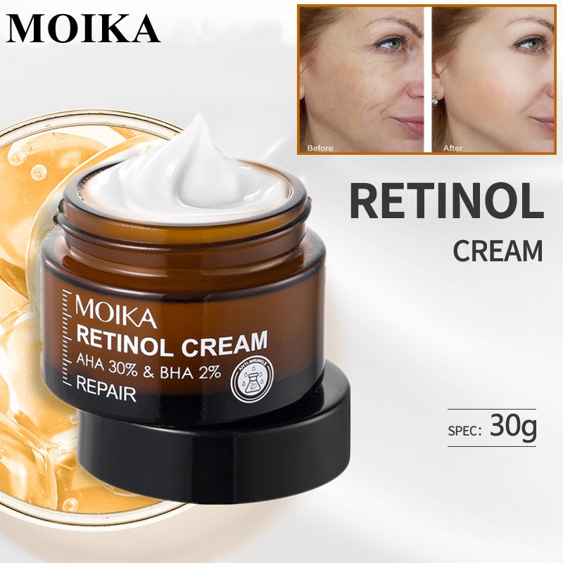Moika Retinol ครีมบํารุงผิว ต่อต้านริ้วรอย 30 กรัม | Shopee Thailand