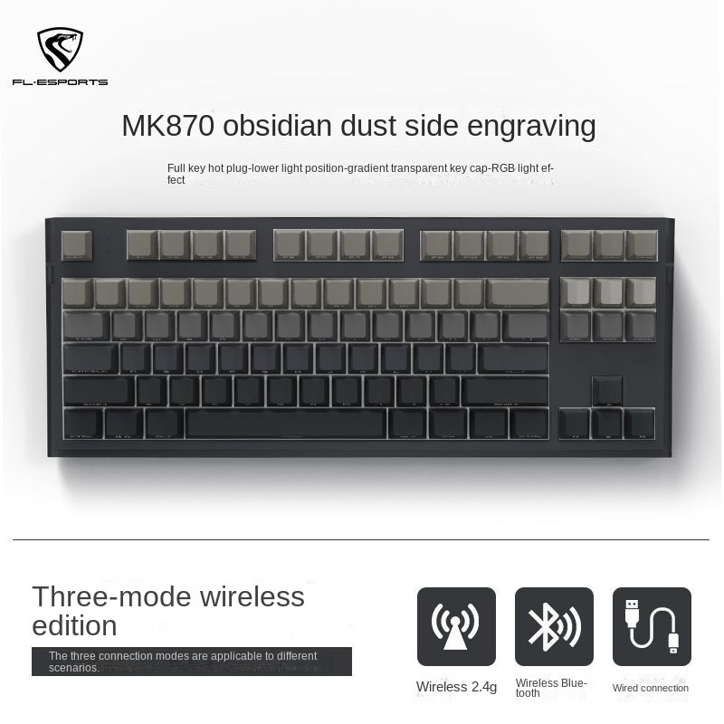 Fl · ESPORTS MK870 คีย์บอร์ดเมคคานิคอล แบบใช้สาย RGB ปลั๊กไฟ | Shopee ...