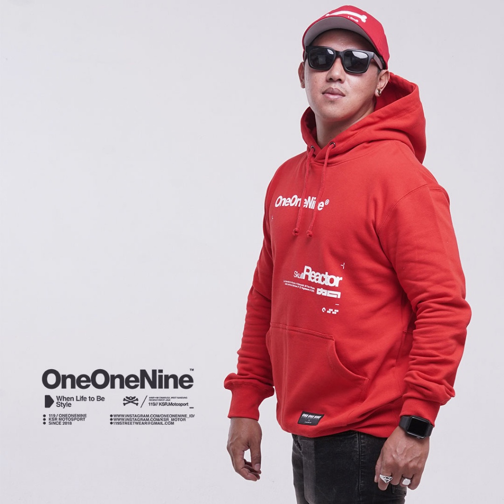 Oneonenine REACTOR RED SERIES เสื้อแจ็กเก็ต มีฮู้ด ของแท้ | Shopee Thailand