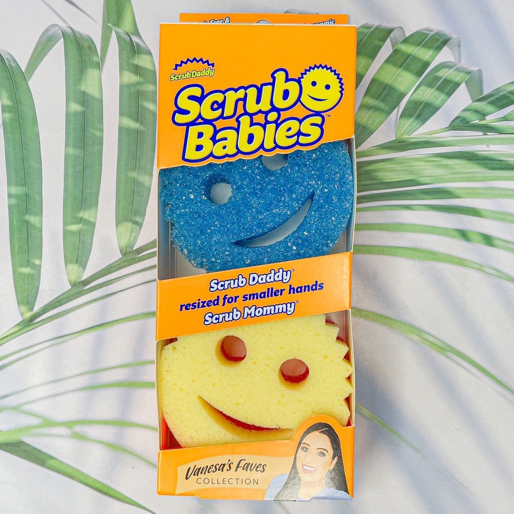 (Scrub Daddy®) Scrub Babies Resize For Smaller Hand 2 Count ฟองน้ำทำ ...