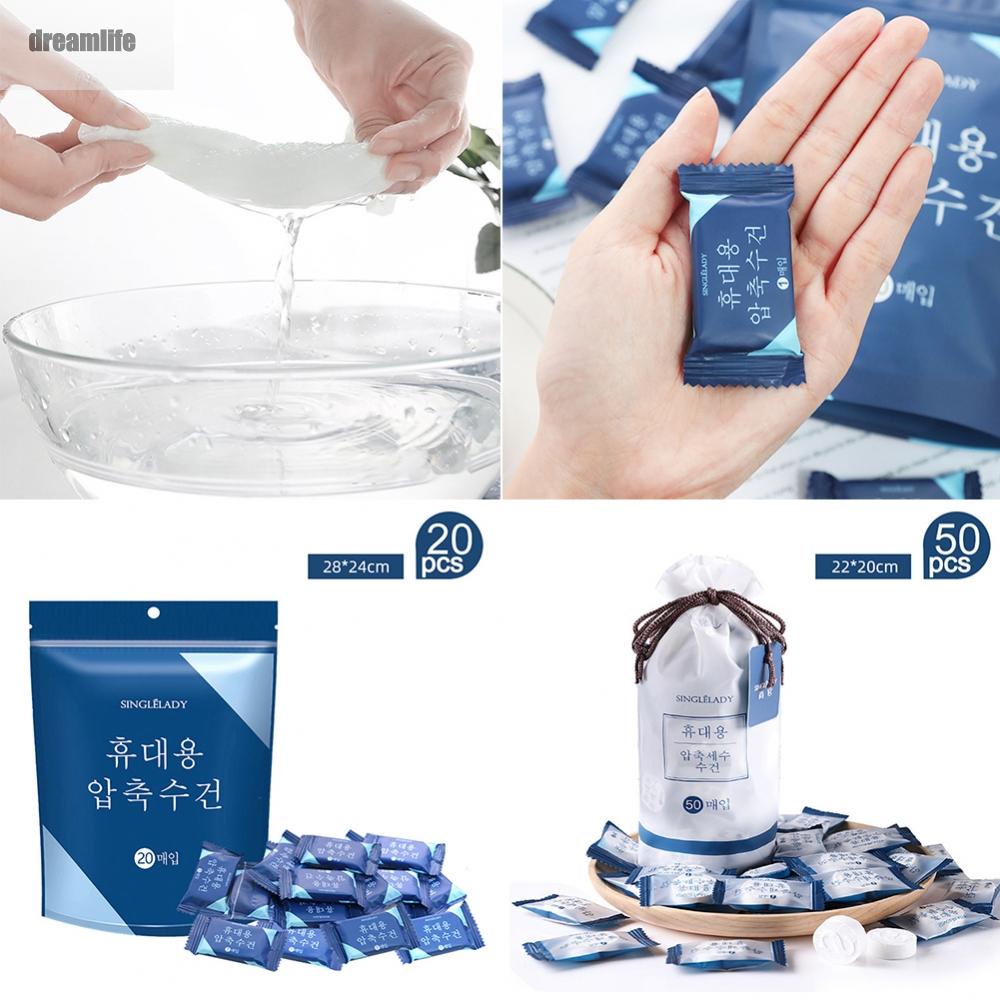 【DREAMLIFE】Portable Compression Towel Face Towel Cotton Disposable ...