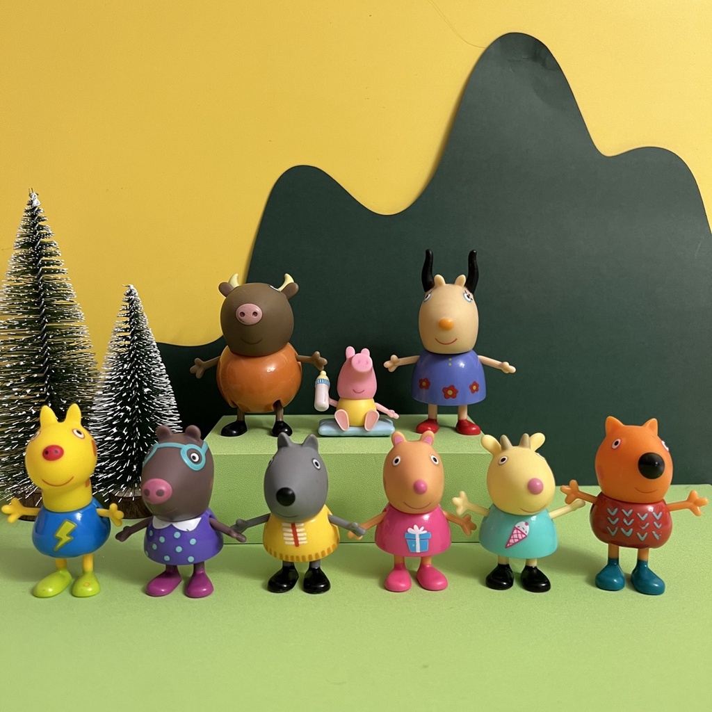 ตุ๊กตาฟิกเกอร์ Peppa Pig antelope bull coyote mole rat goat Alexander ...
