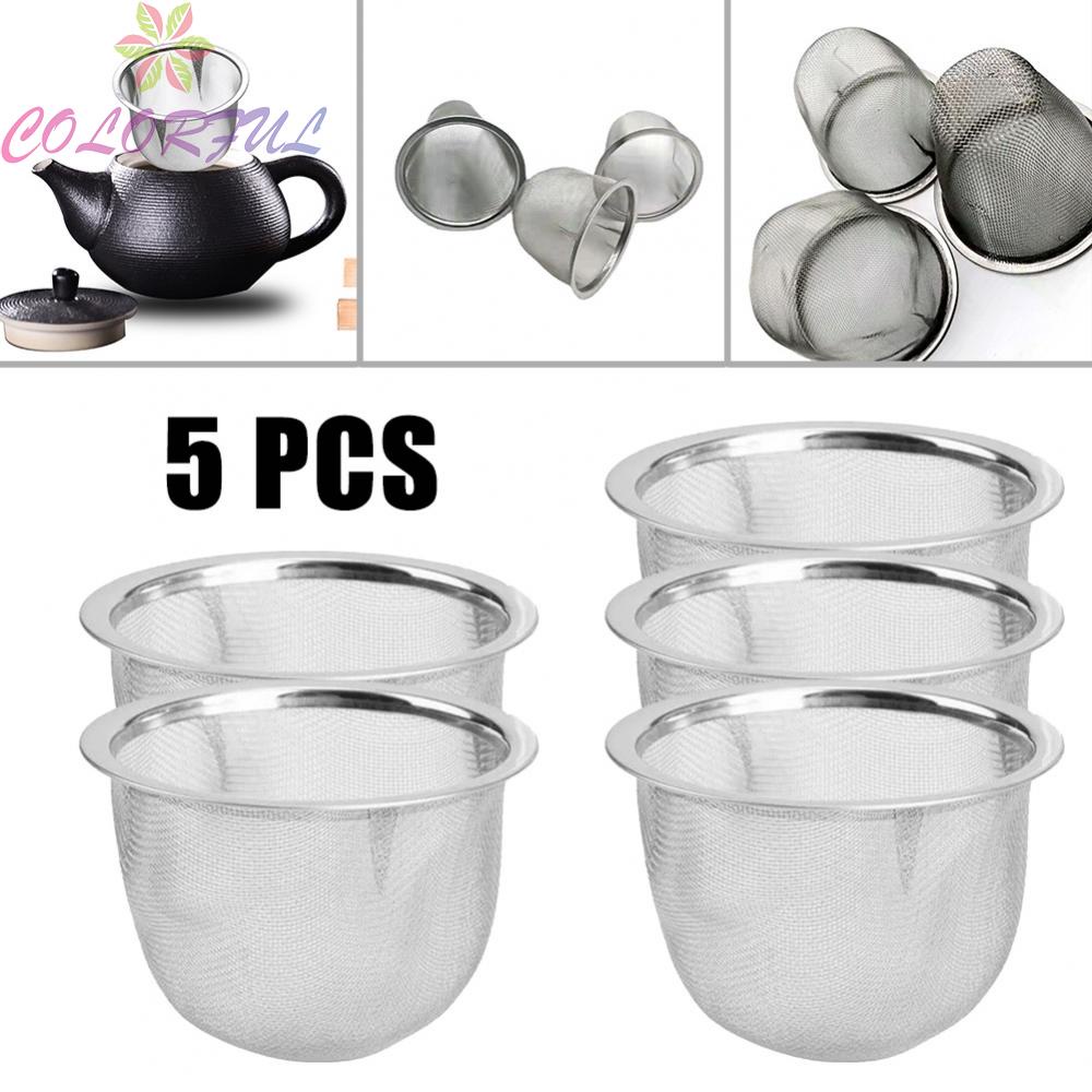 【COLORFUL】For Teas Infuser 5 Pcs Set Stainless Steel Mesh Tea Leaves ...