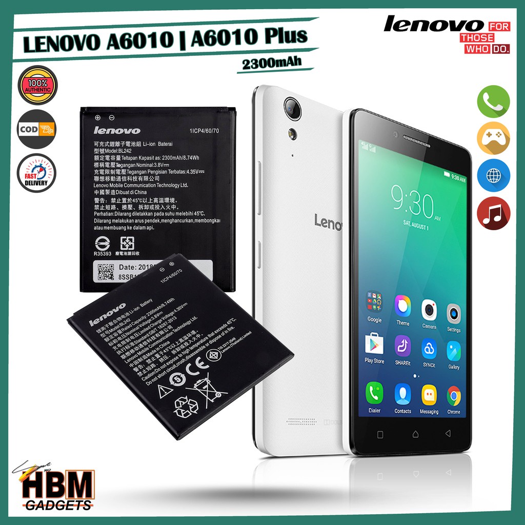 LENOVO A6010 A6010 Plus Battery Model: BL242 Battery Manufacture ...