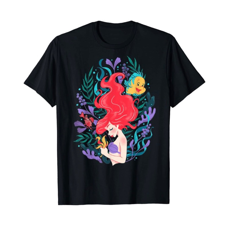 เสื้อยืด พิมพ์ลายดิสนีย์ The Little Mermaid Ariel Flounder And ...