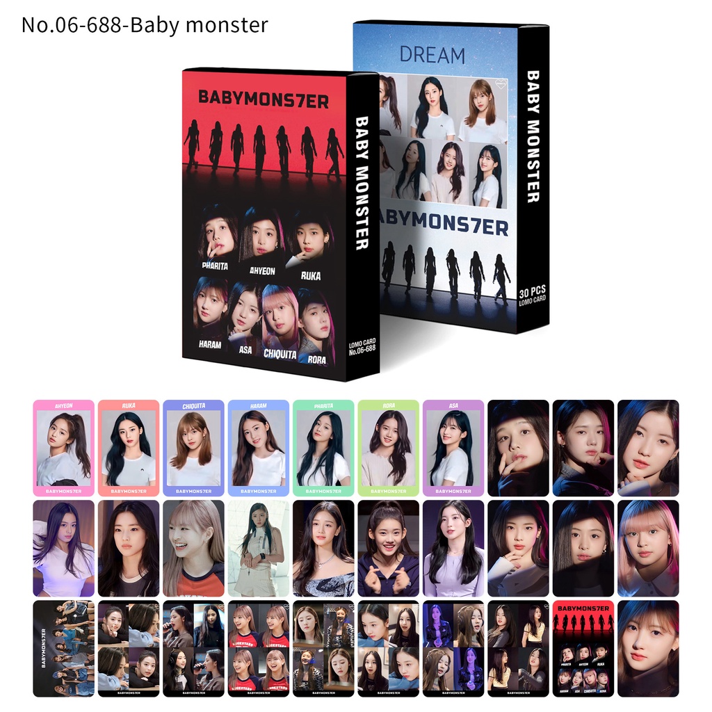 Baby Monster Album Dream Photocard Lomo Card 30 ชิ้น ต่อกล่อง | Shopee ...