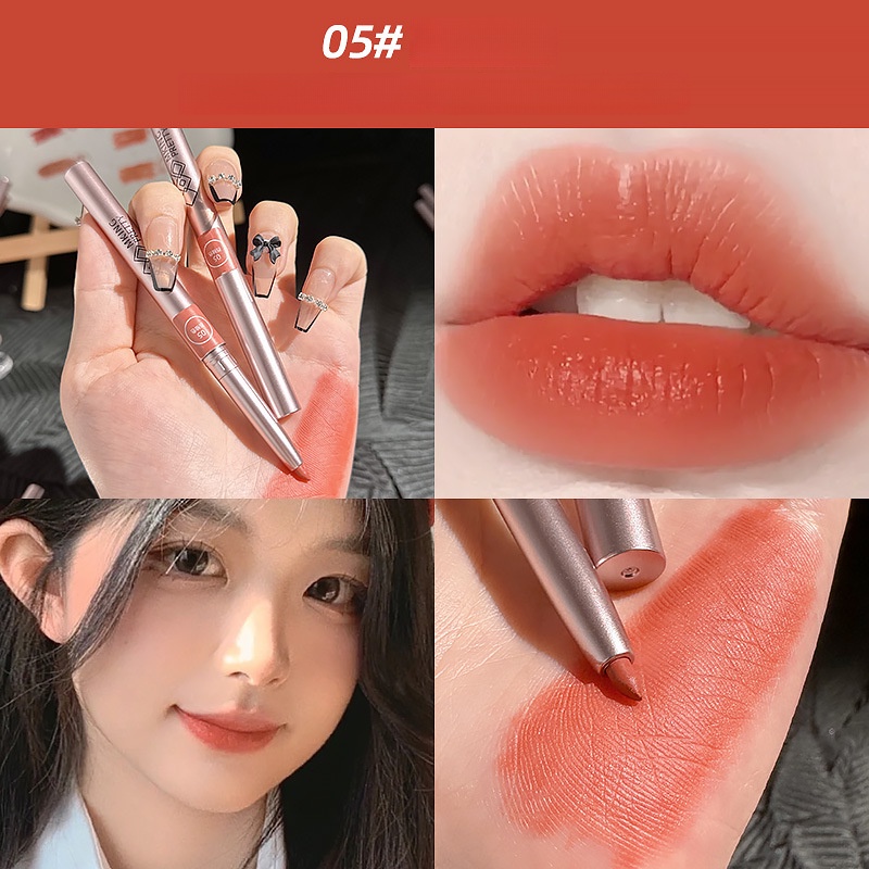 Mking PRETTY ลิปสติก ลิปไลเนอร์ เนื้อแมตต์ กันน้ํา ติดทนนาน | Shopee Thailand