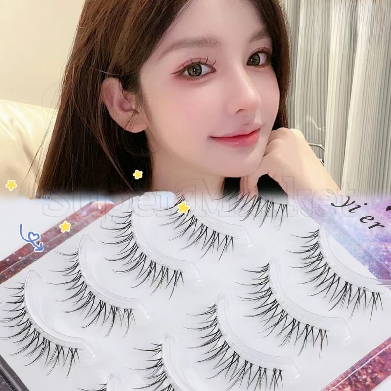 5 คู่/กล่อง Feixi Girl Group V-Shape Stem ขนตาปลอม / ขนตาปลอมยาวและใส ...